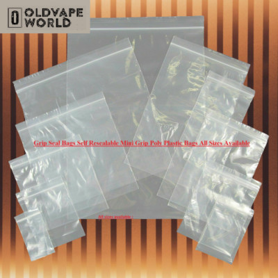 Plastic Snap Bags Clear Grip Seal Resealable POLY Plastic ZipLock All ...