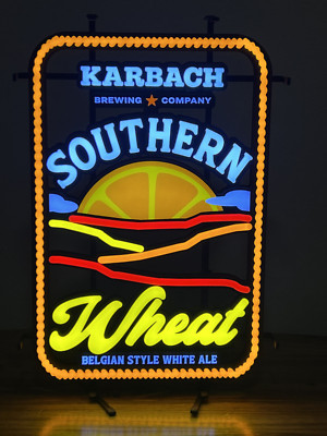 KARBACH BREWING COMPANY SOUTHERN WHEAT LED BAR SIGN MAN CAVE GARAGE ...