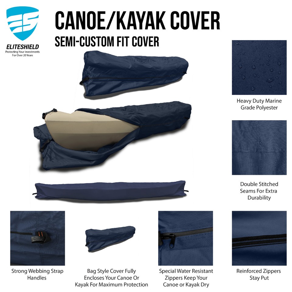 EliteShield Canoe Kayak Cover All WeatherHeavy duty weatherproof 10ft ...