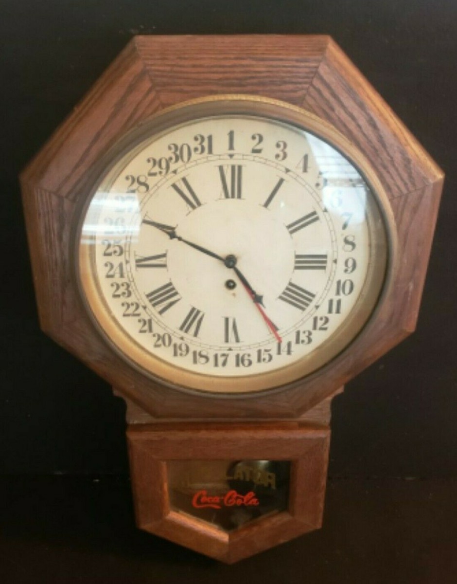 Antique Coca Cola Regulator Clock Coca Cola Antique Electric Pendulum