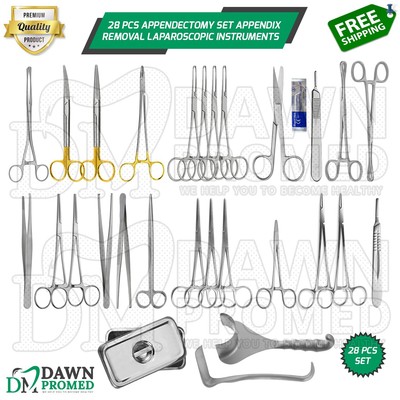 28 Pcs Cesarean Section Instrument Box Set OB/GYN Surgical Instruments ...