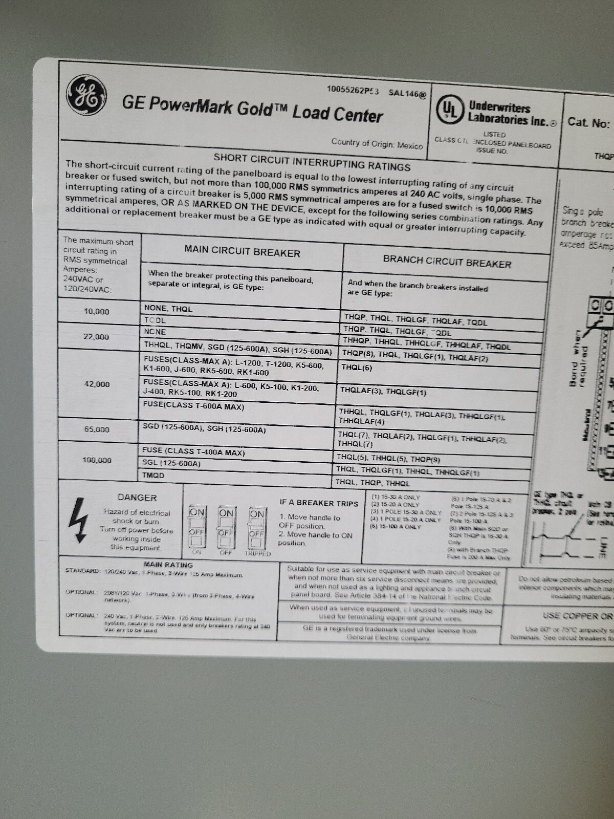 GE TLM1212RCU Convertible Load Center for sale online | eBay