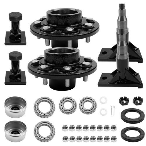 8 x 6.5 Lug Bolt On Wheels Fit For shipping Container Hub and Spindle ...