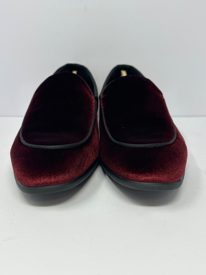 NEW!! Moretti Gold Label Verona Burgundy Velvet Loafers Mens Sz 12 D | eBay