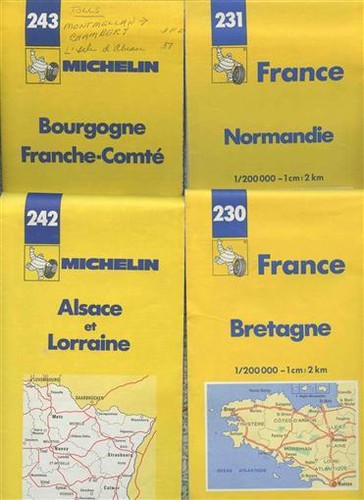 8 Michelin1990s France Maps 230 231 242 243 244 245 + Lyon 31 & Paris ...