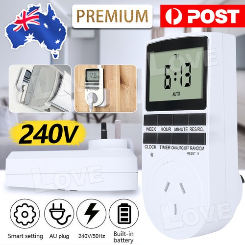 Digital Timer Switch Socket Electric Programmable Power 240V AU Plug Clock NEW | eBay Australia