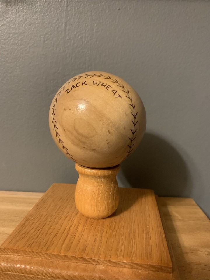 Zack Wheat Pyrography Hand Burned Wood Portrait Baseball Brooklyn ...
