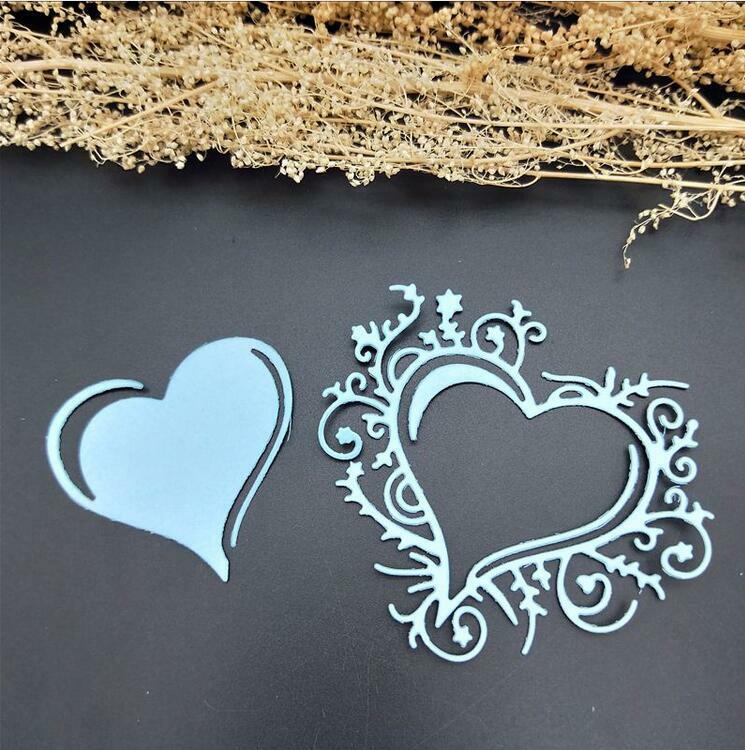 Metal Cutting Dies Frame Dies Love Heart lace Valentine Metal Die For ...