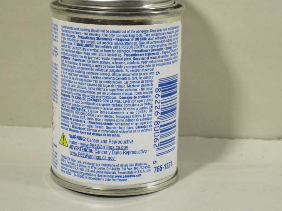 High Tack Gasket Sealant Brush-top Permatex 80062 4oz Can | eBay