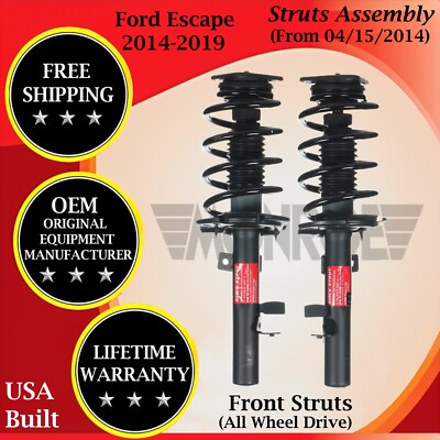 Monroe OEM Front Struts For 2014-2019 Ford Escape 4X4 From 04/15/2014 ...