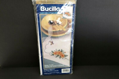 Bucilla 42572 Wildflower Table Runner Stamped Cross Stitch Embroidery ...