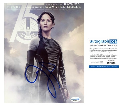 Jennifer Lawrence "The Hunger Games" AUTOGRAPH Signed 'Katniss' 8x10 ...