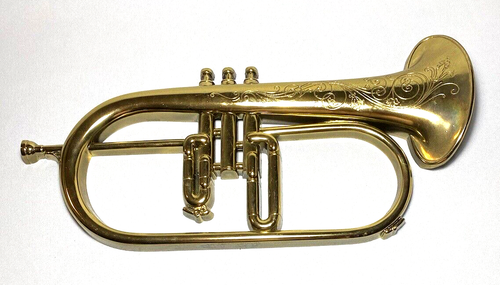 SYROCO ~ Vintage 17" Gold-Toned Hard Plastic "TRUMPET" Art Wall Plaque ...