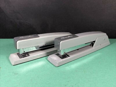 2 Lot | Vintage Swingline 747 | Metal Desk Stapler Lot | Gray | Long ...