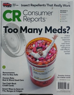 Consumer Reports September 2017 Too Many Meds Take Fewer Drugs FREE ...