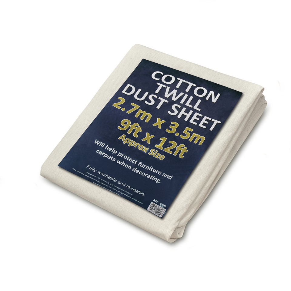 Cotton Dust Sheet Large Professional Quality DIY Decorating Sheets ...