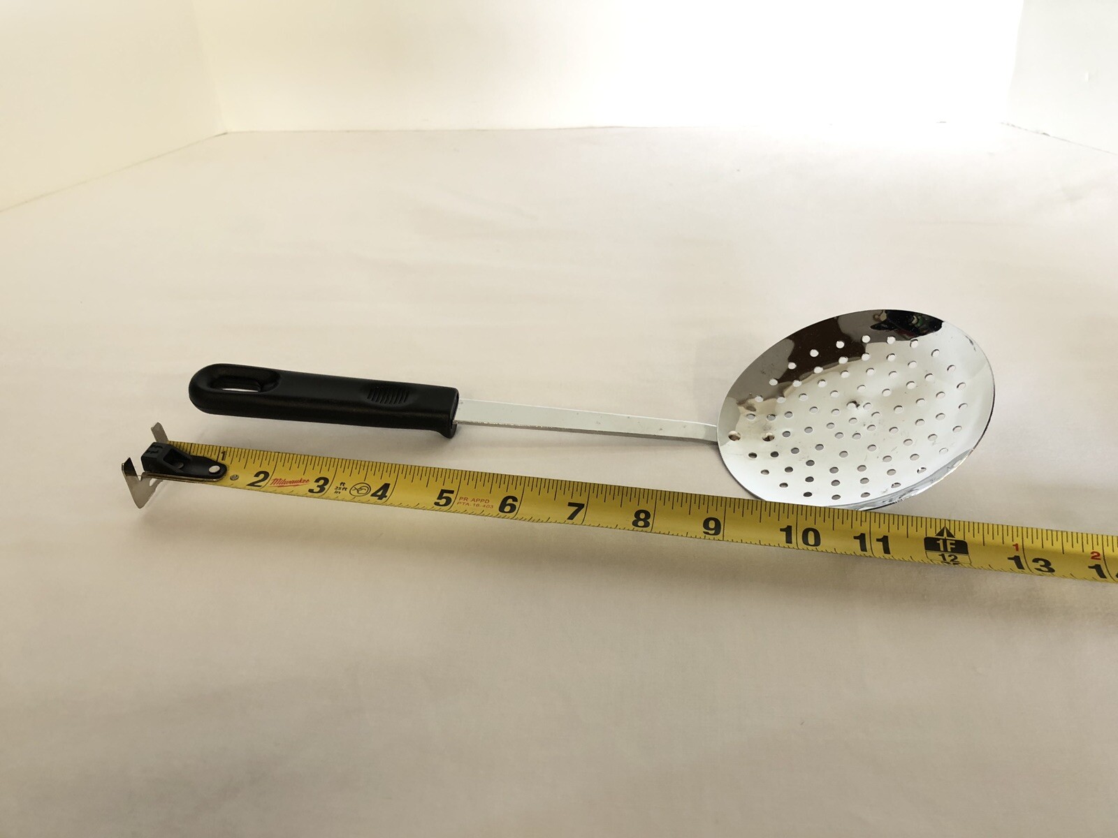 PERFORATED LADLE SKIMMER DEEP FRYING BASKET SPATULA CHANS KITCHEN 13 ...