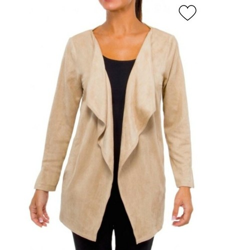 GRETCHEN SCOTT WATERFALL SUEDE JACKET, SIZE S - Gem