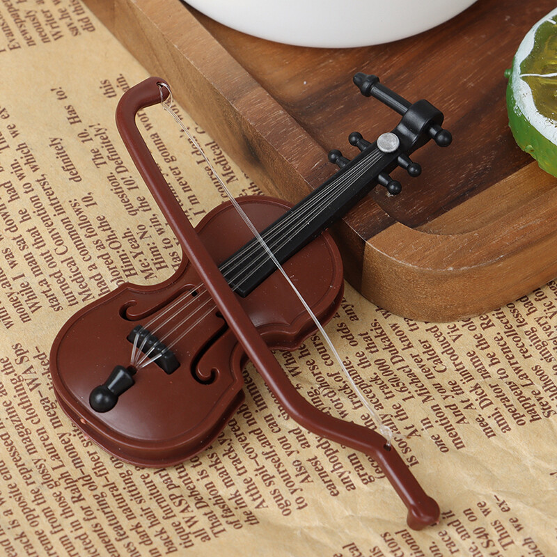 1 Set Mini Plastic Violin Dollhouse Decorative Crafts Music InstrumentB ...
