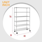 18”x48”x76” 6-Tier Wire Shelving Unit NSF Metal Shelf Rack 6000 LBS ...