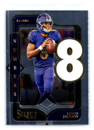 2024 PANINI SELECT NUMBERS 8 LAMAR JACKSON INSERT Ravens | eBay