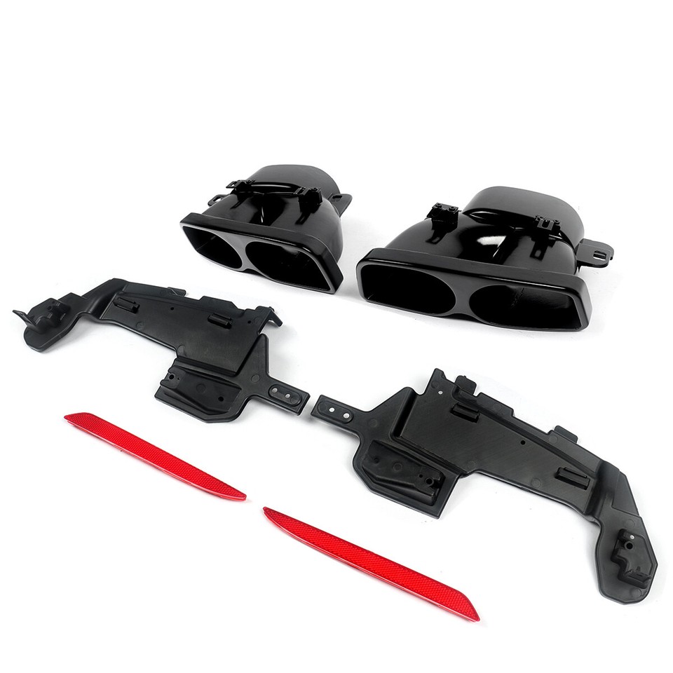 For Mercedes W222 S500 S550 S600 2013-2017 Rear Diffuser W/ Exhaust ...