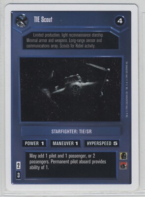 Star Wars CCG TIE Scout Premiere WB White Decipher Free Shipping! | eBay