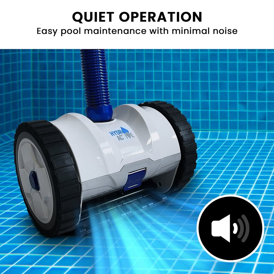 HydroActive Automatic Suction Turbine Pool Cleaner 12m Hose Inground ...