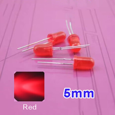 5mm Ultra Bright Individual LEDS - Red - Monochrome LED Light Emitting ...