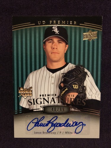 LANCE BROADWAY 2008 UPPER DECK PREMIER ROOKIE AUTOGRAPH AUTO 40/99 ...