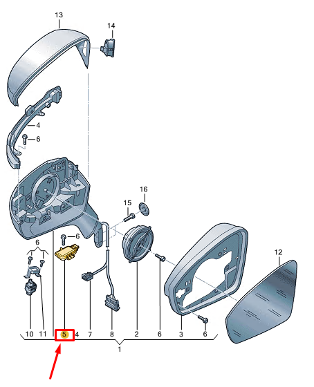 VW ID.4 E21 Front Left Mirror Entry Lighting 11A945301 NEW GENUINE | eBay