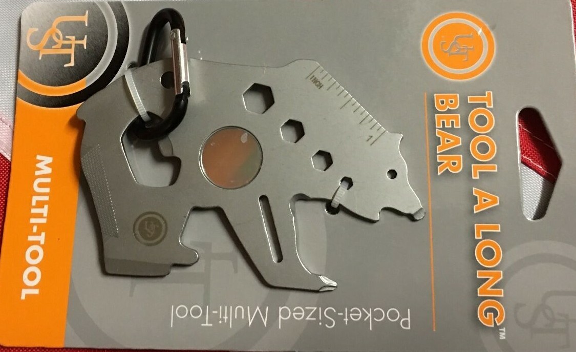 BEAR tool a long multi tool novelty fun gift safety survival pocket ...