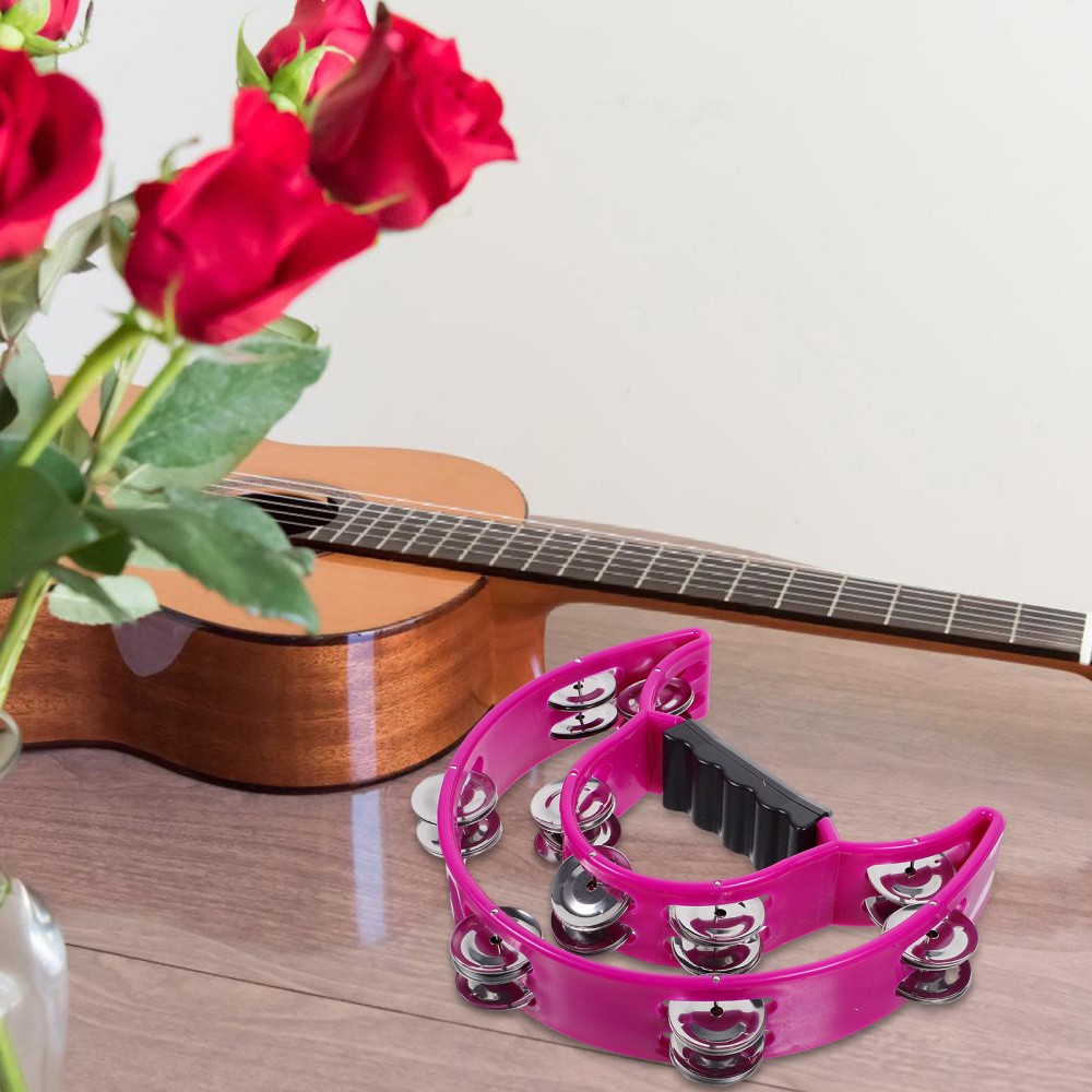 Percussion Handbell Handheld Musical Instruments Beat-shaped Tambourine ...