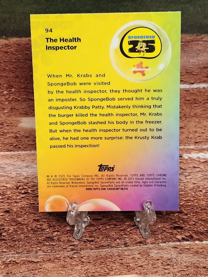 2025 Topps Chrome Spongebob THE HEALTH INSPECTOR Fake or Real ...