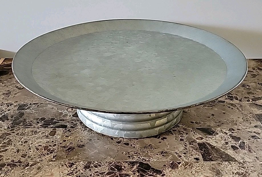 Galvanized Metal Farmhouse Cake Stand 14 In For Display or Serving ...