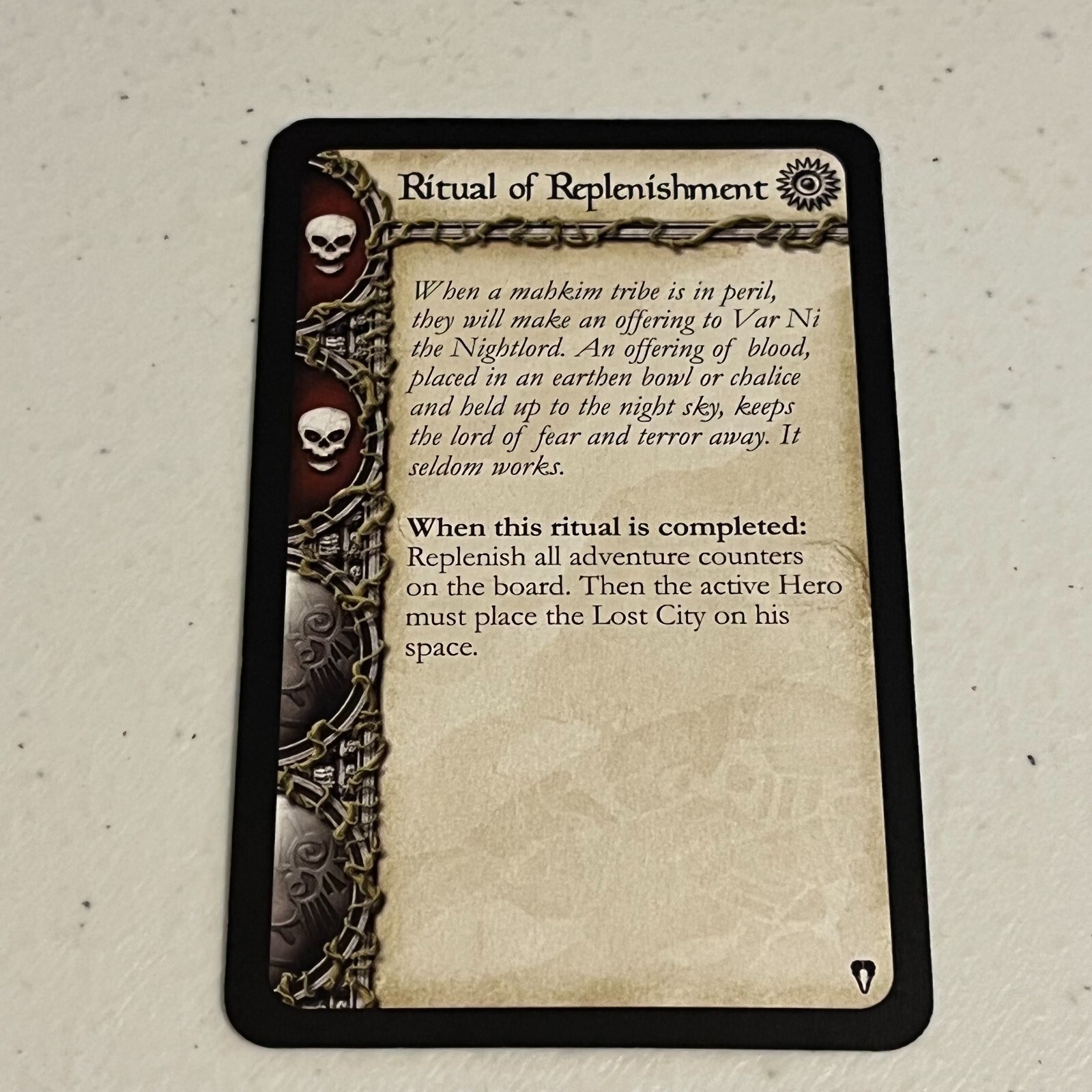 Runebound Mists of Zanaga Replacement Gold Ritual Card: Ritual of ...