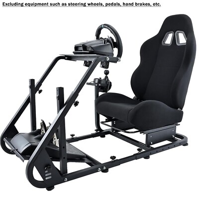 Dardoo G29 Racing Simulator Cockpit with Black Seat Fit Logitech G920 ...