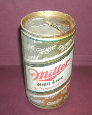 Vintage 1970's Miller High Life Beer Can with Pull Off Tab (12 Fl Oz ...