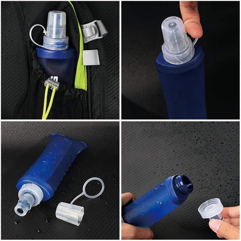 Space-Saving Rollable Silicon Water Bottle (16 floz) - Portable/Camping ...