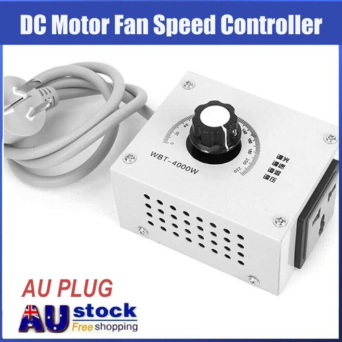 240V 4000W DC Motor Fan Speed Controller SCR Voltage Regulator AU Plug ...