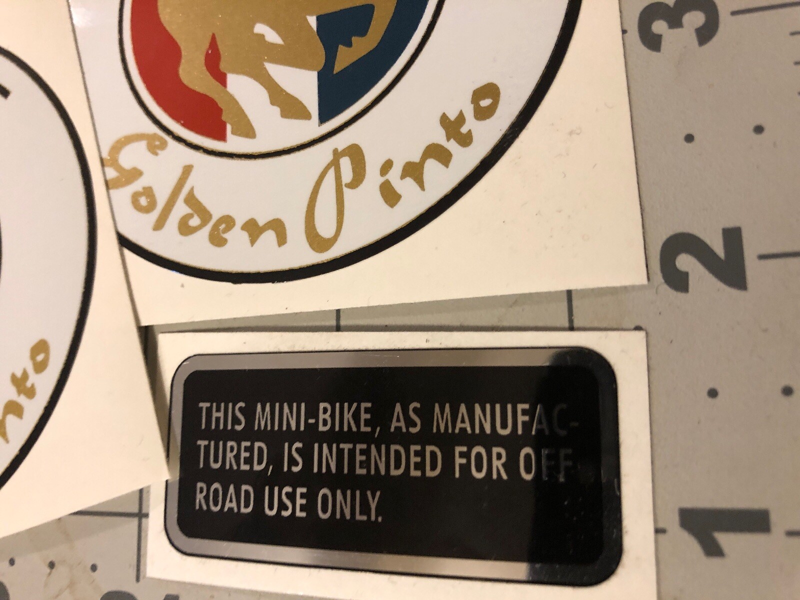 Foremost Golden Pinto J C Penney’s Vintage Mini Bike Decals 3”set of 2 ...