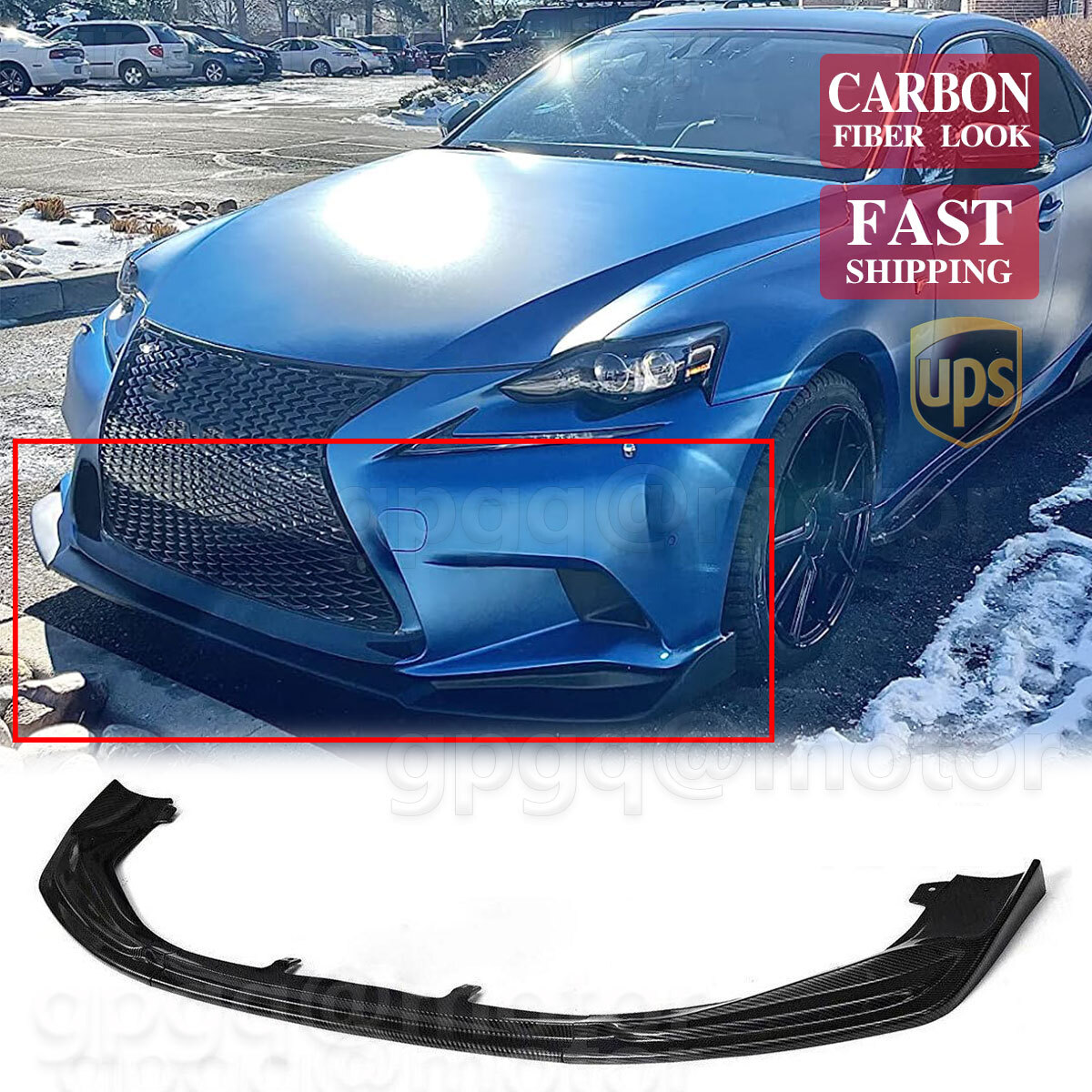 Fit For Lexus IS250 IS350 IS300 F-Sport 14-2016 Carbon Front Bumper Lip ...