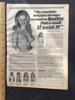Vintage Mark Eden Bust Developer Ad Clipping Original Magazine Print Cleta Thomp | eBay