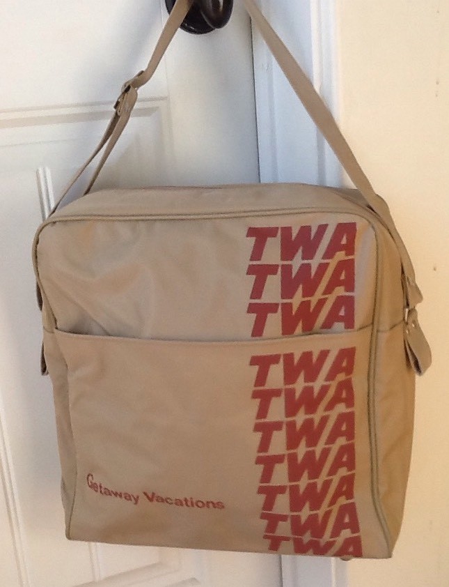 VINTAGE TWA GETAWAY VACATIONS SHOULDER TRAVEL BAG | eBay