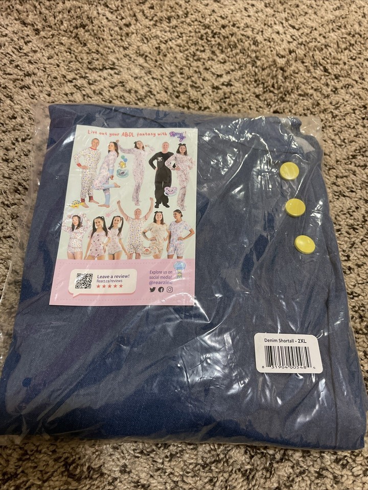 NEW ABDL Shortalls Size Large Snap Crotch | eBay