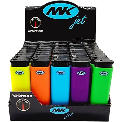 MK JET Torch Lighter Windproof Adjustable Flame Refillable -W/50 COUNT ...