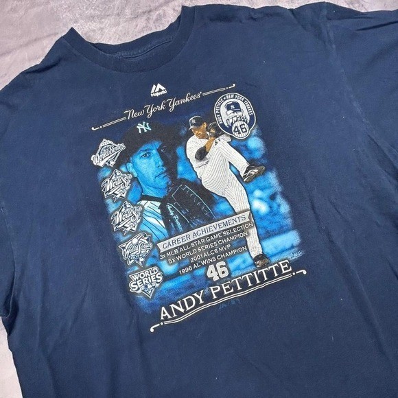 NY Yankees Andy Pettitte Graphic T Shirt MLB Baseball Player Tee ...