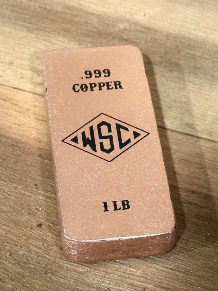 1 lb Pure .999 Copper Bar Customized | Hand poured fine .999 pure ...