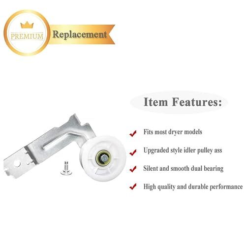 DC93-00634A Dryer Idler Pulley Assembly Upgraded Silent Dual Ball ...