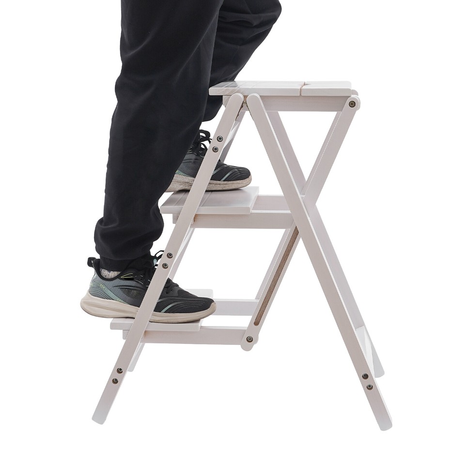 Trapezoidal Step Stool, 3 Step Ladder, Folding Step Stool 22.44*16.33 ...